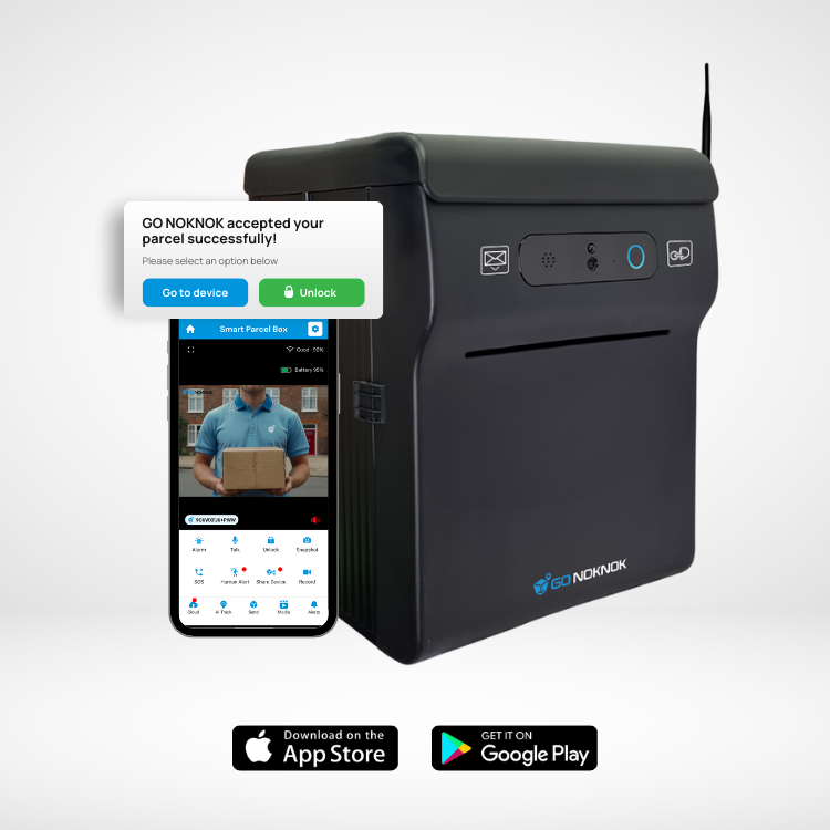 Smart Parcel Delivery Box with Camera & Video Doorbell - Wall Mounted ...